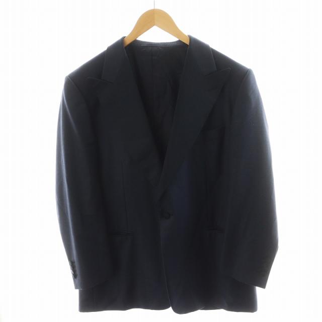 【中古】エルメネジルドゼニア Ermenegildo Zegna SU MISURA TROFEO生地 テーラードジャケット シングル ウール 52 紺