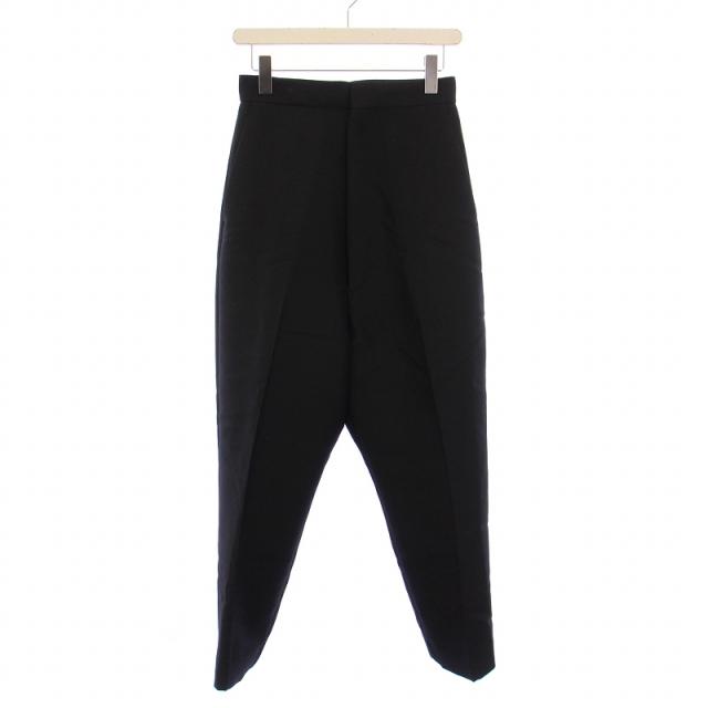 中古】エルメス HERMES ピンタックパンツ ワイド クロップド 34