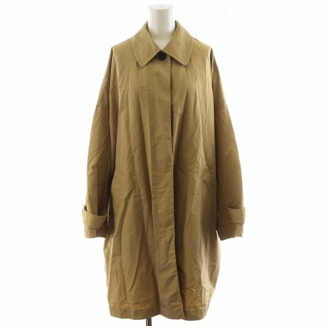 【中古】ジャーナルスタンダード 24SS ハイカウントワイドステンカラーコート ロング丈 コットン ベージュ