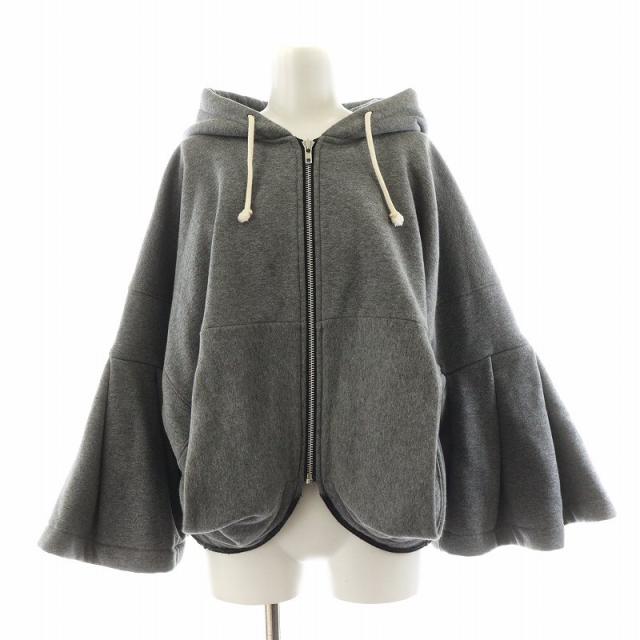 【中古】ジュンヤワタナベ JUNYA WATANABE AD2023 23AW ジャケット ショート丈 フード ジップアップ S グレー