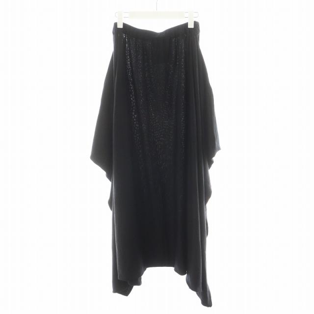 【中古】ジュンヤワタナベ JUNYA WATANABE AD2023 サルエルパンツ ウール S 黒 ブラック JL-P025 /AN44 レディース