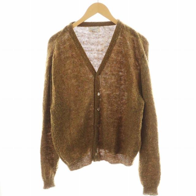【中古】ブレント BRENT 60s ヴィンテージ カーディガン 長袖 モヘヤ混 M 茶 ブラウン /AN42 メンズ