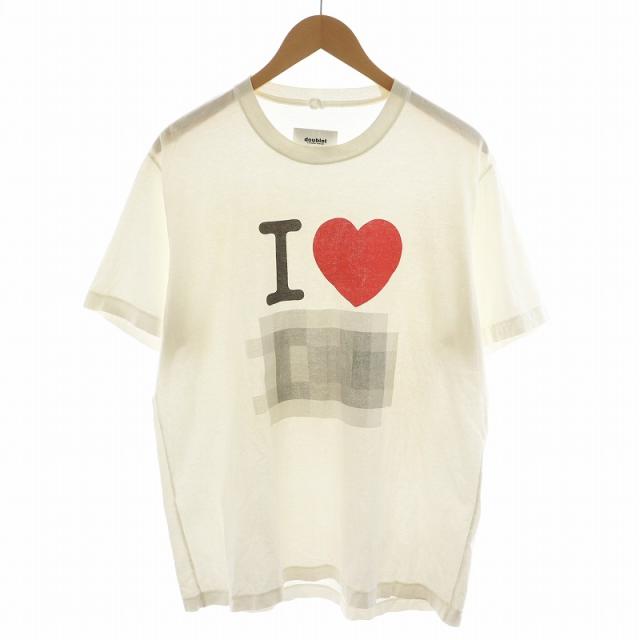 【中古】ダブレット doublet 23SS mosaic printed t-shirt Tシャツ カットソー 半袖 モザイク ロゴ 白 ホワイト