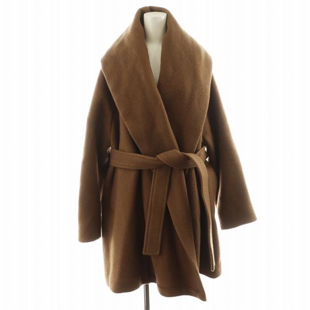 【中古】フレームワーク Framework 24AW ニュアンスコート ロング丈 ウール アウター 茶 ブラウン 24020220754040