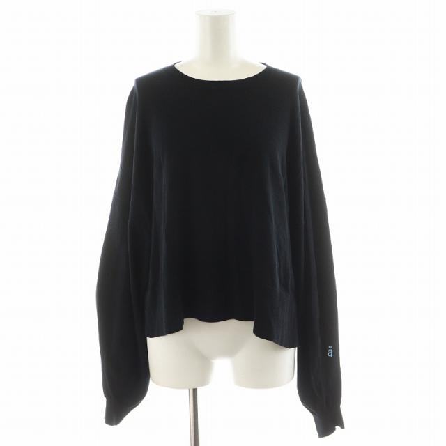 【中古】ナゴンスタンス nagonstans 24SS ニット カットソー 長袖 M 黒 ブラック 470HS870-0510 /AN20 レディース