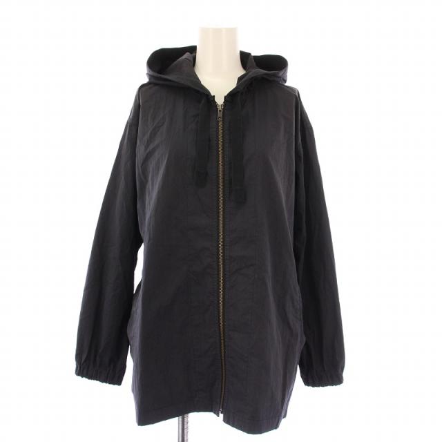 【中古】マーガレットハウエル ナチュラルウォッシュドコットンナイロン ブルゾン ジャケット ジップアップ 2 紺