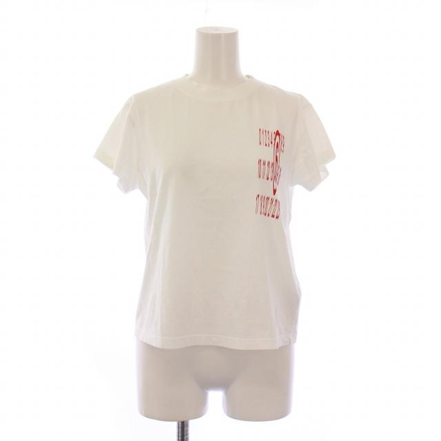 【中古】エムエムシックス メゾンマルジェラ ロゴショートスリーブTシャツ カットソー 半袖 クルーネック XS 白