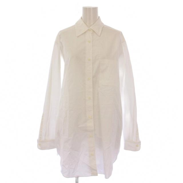 【中古】ミューズ ドゥーズィエム クラス MUSE de Deuxieme Classe ロングレギュラーシャツ ブラウス 長袖 無地 白