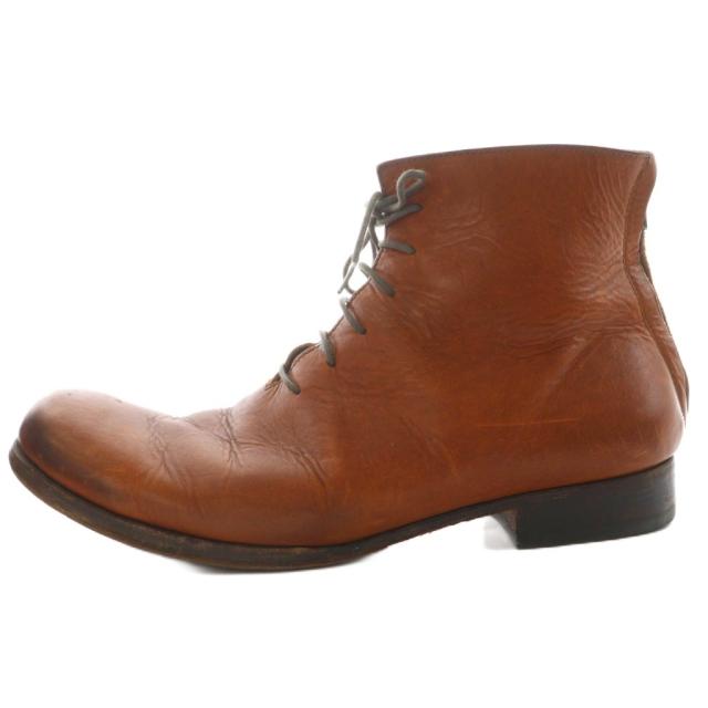 【中古】ノリエイ NORIEI ウォッシャブルバックジップブーツ ショートブーツ レザー 45 茶 ブラウン AW11-12