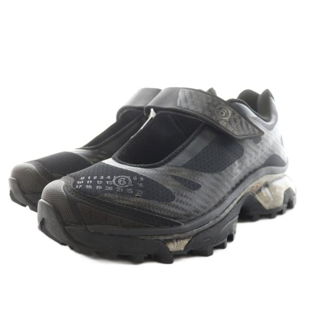 【中古】未使用品 エムエムシックス メゾンマルジェラ × サロモン スニーカー 22.0cm 黒 S66WS0102