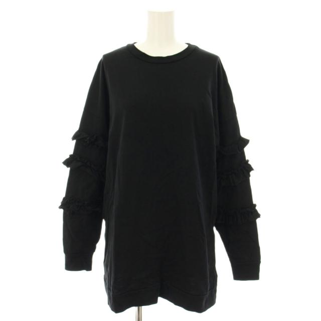 【中古】エンフォルド スクリュースリーブプルオーバー カットソー 長袖 フリル 38 黒 300GS280-0800 レディース