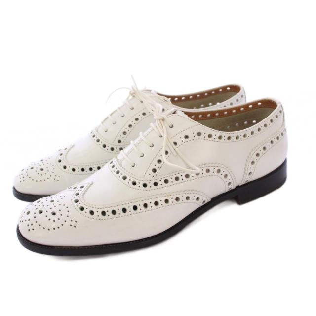 【中古】チャーチ church's BURWOOD ドレスシューズ ウイングチップ レザー レースアップ 36 ホワイト /KH レディース