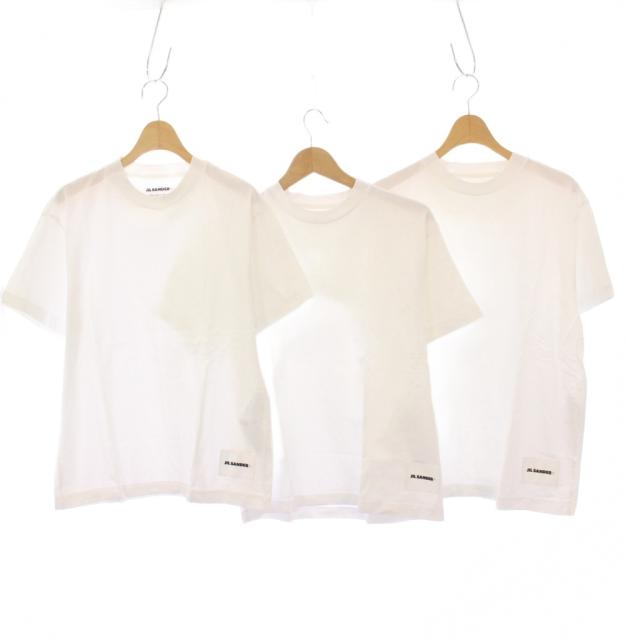 【中古】ジルサンダープラス JIL SANDER＋ パックT 3枚セット Tシャツ カットソー 半袖 M 白 JPPU706540