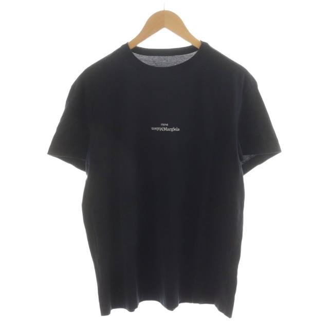 【中古】メゾンマルジェラ 10 Maison Margiela 10 Tシャツ カットソー 半袖 ロゴ コットン 48 黒 ブラック S30GC0701