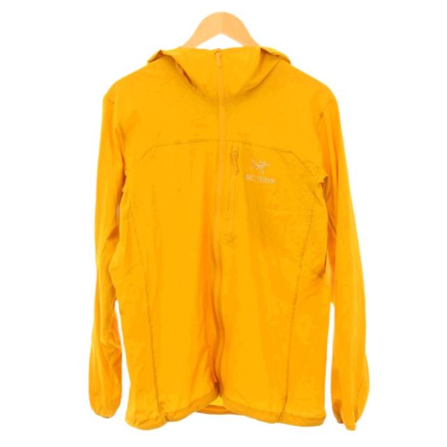 【中古】アークテリクス スコーミッシュフーディジャケット ナイロン アウター ジップアップ ロゴ プリント M 黄色