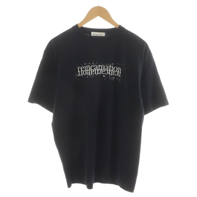 【中古】未使用品 アンダーカバー UNDERCOVER 25SS TEE REINCARNATION Tシャツ カットソー 半袖 プリント 3 黒
