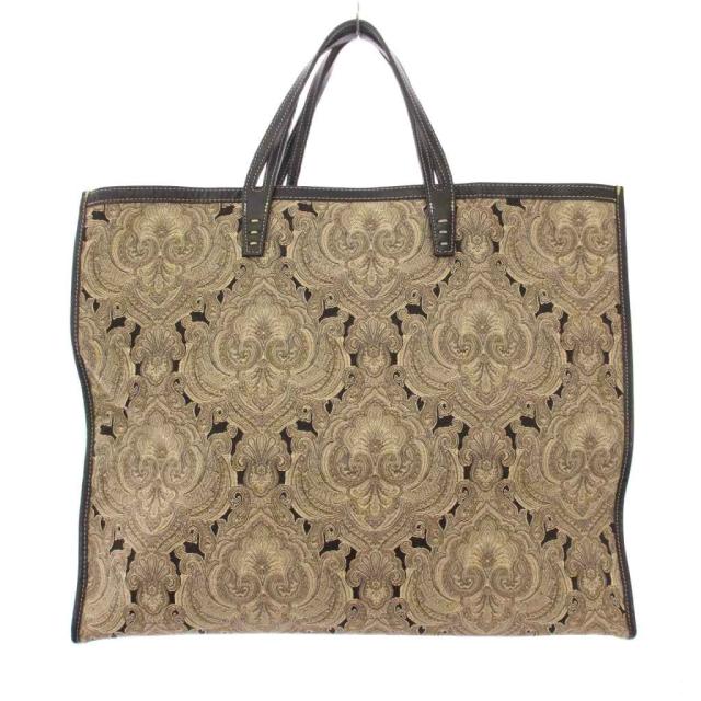 【中古】ジャーナルスタンダードレサージュ A VACATION クラブバッグ L ONYX トートバッグ ハンドバッグ グレージュ