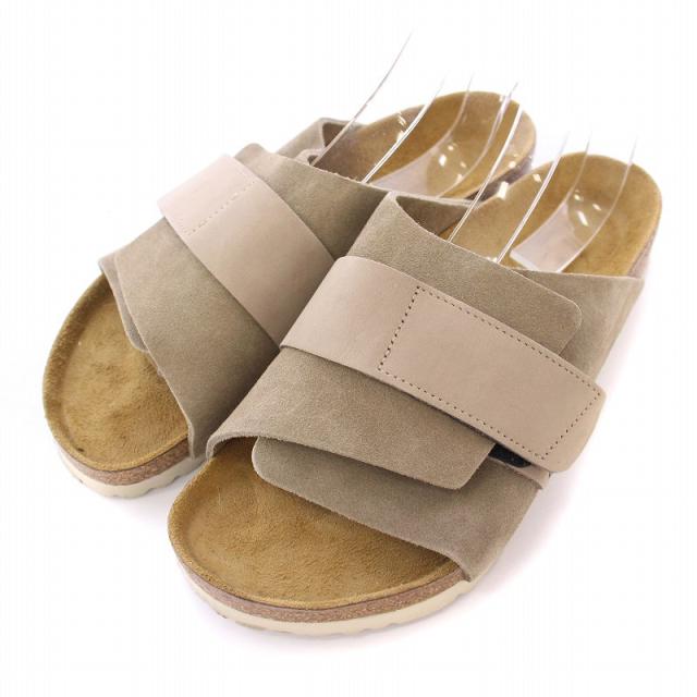 【中古】ビルケンシュトック BIRKENSTOCK Kyoto キョウト ヌバック フラットサンダル スエード 26.5cm グレー