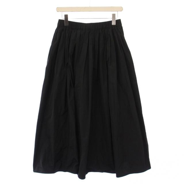 【中古】ドゥーズィエムクラス エブリデイアイライク シャークスカート フレア ギャザー イージー マキシ ロング 黒