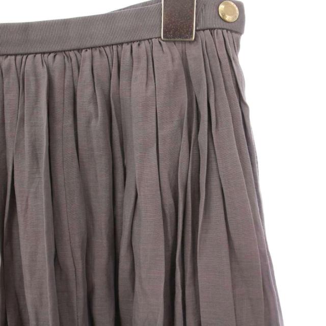 中古】ドゥロワー Drawer シルクコットンスカート フレア ギャザー