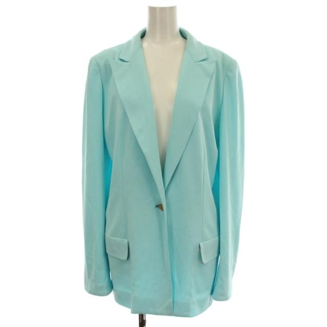 【中古】レオナール LEONARD テーラードジャケット 42 水色 ライトブルー /☆G レディース