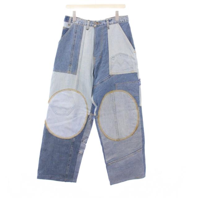 【中古】ワイルドルーツ WILDROOTZ リメイクデニムパンツ ジーンズ ワイド M ブルー 21030410005730 /KH レディース