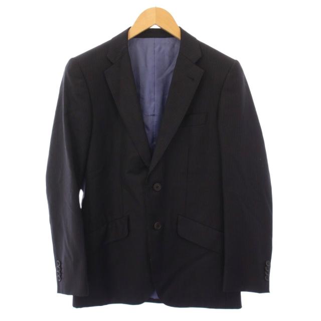 【中古】ポールスミス PAUL SMITH ermenegildo zegna テーラードジャケット ブレザー アウター シングル ウール 黒