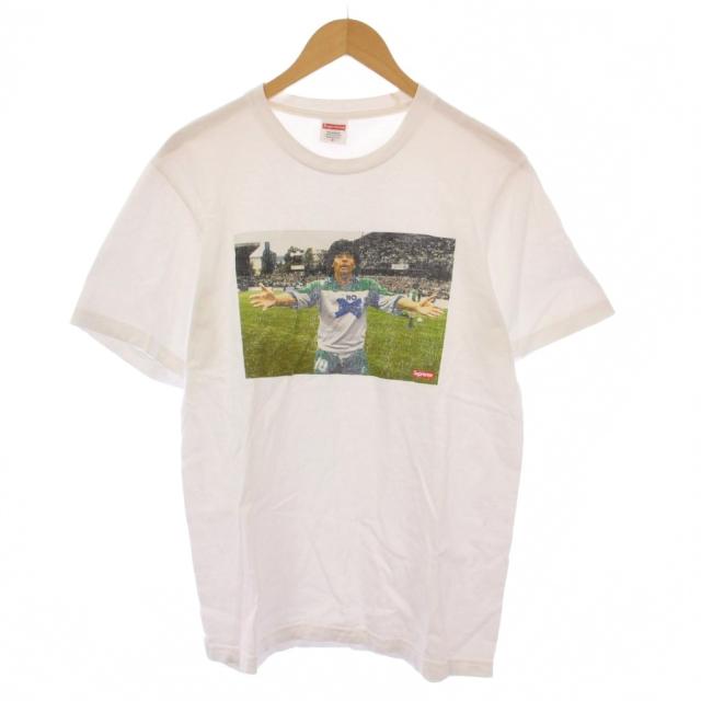 【中古】シュプリーム SUPREME 24SS MARADONA TEE マラドーナTシャツ 半袖 クルーネック フォト プリント S 白