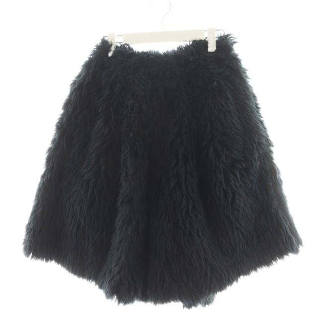 【中古】コムデギャルソン AD2023 23AW ショートパンツ ハーフパンツ イージーパンツ フェイクファー XS 黒