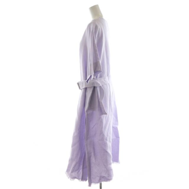 中古】エブール ebure ボタニカルミディアムリネン カフタンワンピース