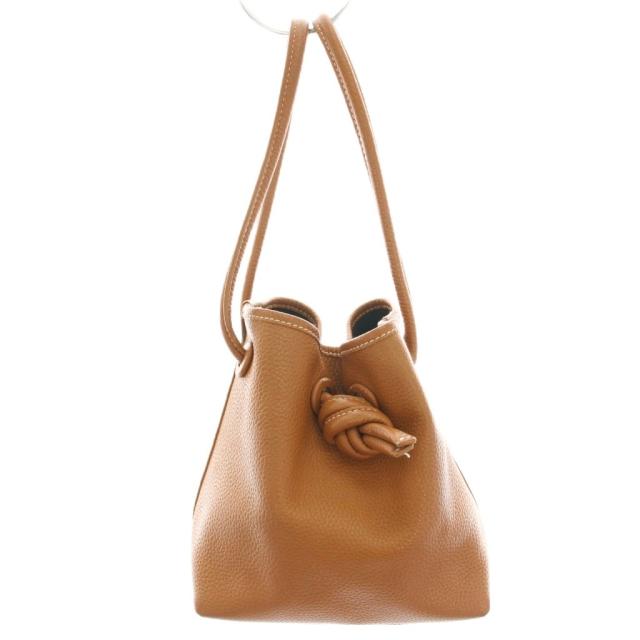 【中古】ヴァジック VASIC ボンド ミニ BOND MINI ハンドバッグ 巾着 レザー 保存袋付き 茶 VC-3511-113 レディース