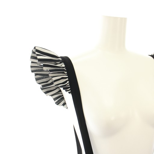 中古】ボーダーズアットバルコニー サスペンダースカート ひざ丈 2way