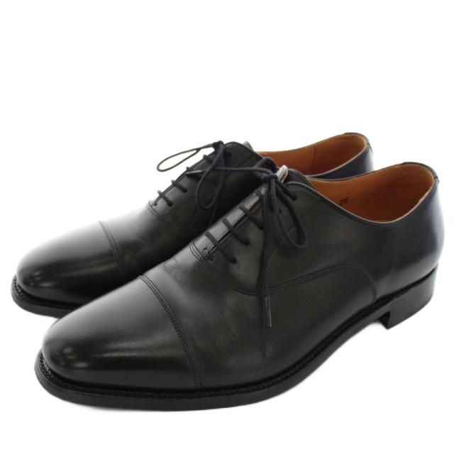 【中古】スコッチグレイン ビジネスシューズ ドレスシューズ レザー ストレートチップ アシュランス 26cm 黒