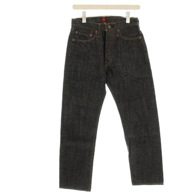 【中古】リゾルト RESOLUTE デニムパンツ Lot GB710 ボタンフライ 赤耳 ジーンズ 30 黒 ブラック /☆G メンズ