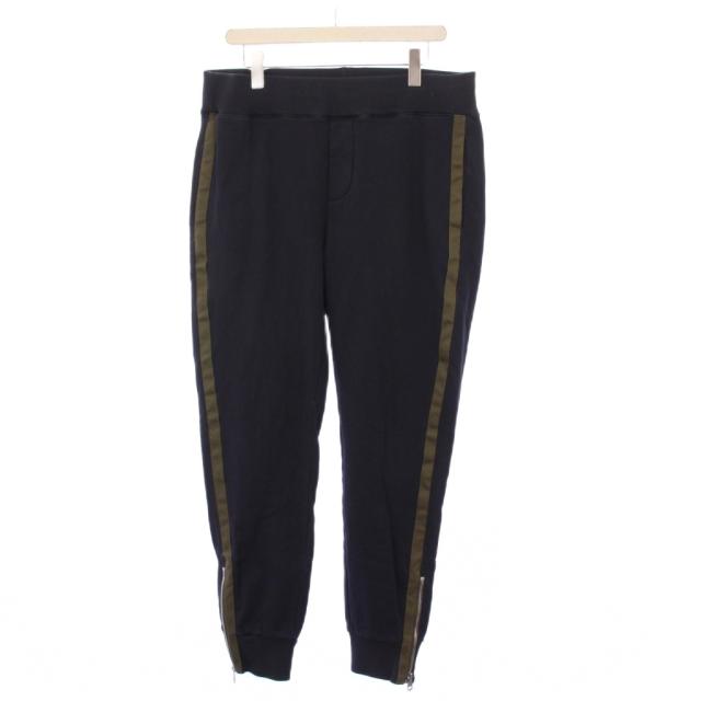 【中古】モンクレール MONCLER PANTALONE スウェットジョガーパンツ イージー L 紺 C20918702600 /KH メンズ