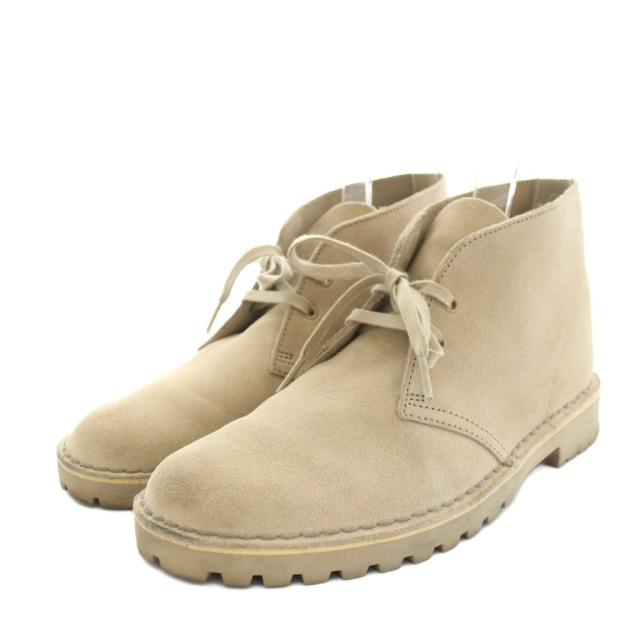 【中古】クラークス clarks デザートブーツ ショートブーツ スエード UK8.5 ベージュ 261627047085 /YT メンズ