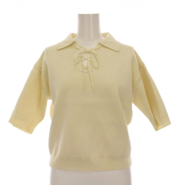 【中古】未使用品 NKNIT ンニット 25SS lace up skippe レースアップスキッパーニットセーター 半袖 1 アイボリー