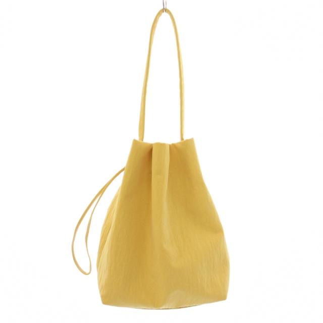 【中古】スピック&スパン MARY AL TERNA WRAPPING トートバッグ ハンドバッグ ワンハンドル 巾着型 ワンカラー 黄色