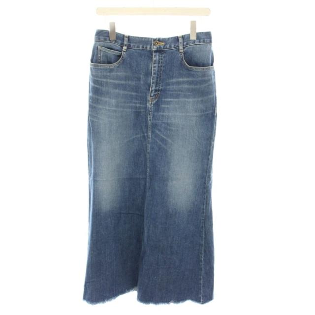 【中古】エーピーストゥディオ 22SS スリットデニムスカート ロング 38 インディゴ 22060586201010 レディース