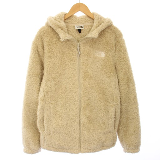 【中古】ザノースフェイス COMFY EX FLEECE HOODIE フリースジャケット ボア L/100 ベージュ NJ4FN56J メンズ