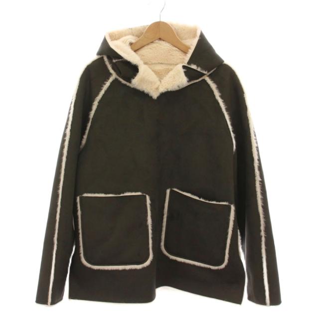 【中古】未使用品 ヴォー VOO ネオムートンフーディ NEO MOUTON HOODY ジャケット プルオーバー K ブラック