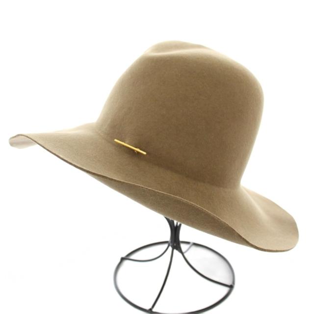 【中古】未使用品 ジャネッサ レオン 20SS L'Appartement取扱 HAT WITH PIN 中折れハット ウール 999 キャメル