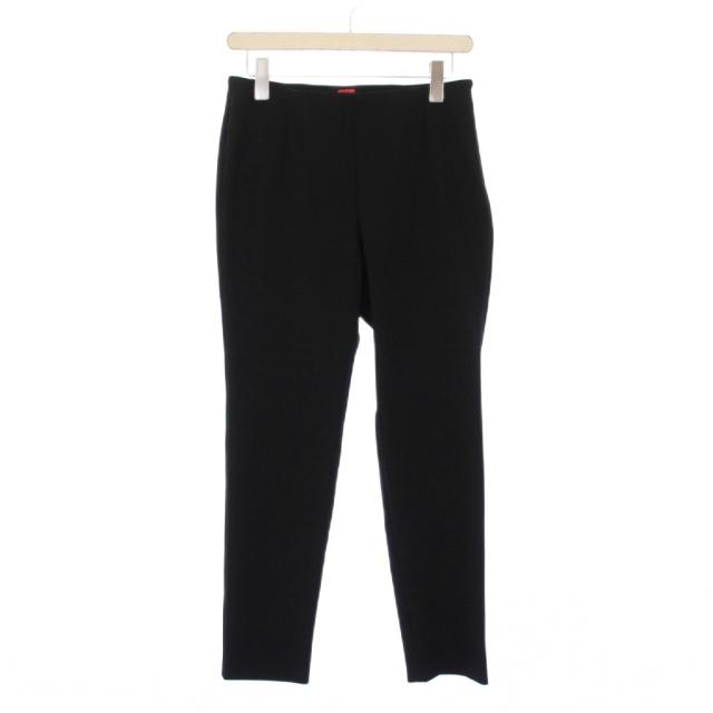 【中古】未使用品 ハート イッセイミヤケ スキニーパンツ イージー ウエストゴム ストレッチ 無地 ワンカラー 2 黒