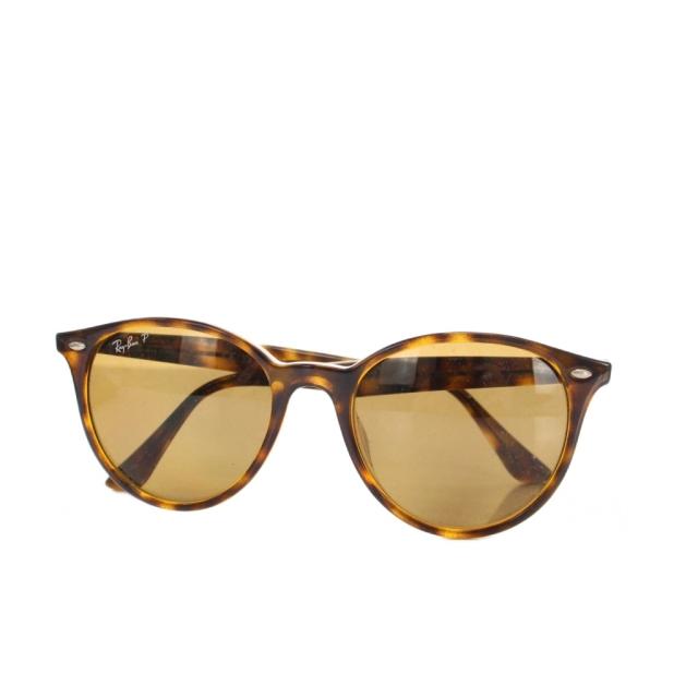 【中古】レイバン RAY BAN POLARIZED サングラス べっ甲柄 53□19 150 茶 ブラウン RB 4305-F /YM メンズ レディース