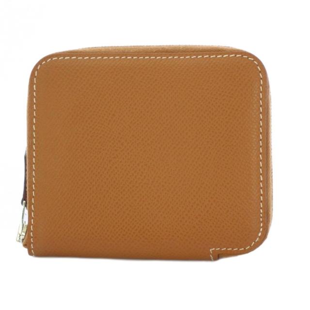 【中古】エルメス HERMES 22年製 アザップシルクインコンパクト ケース 財布 ブラウン U刻印 レディース
