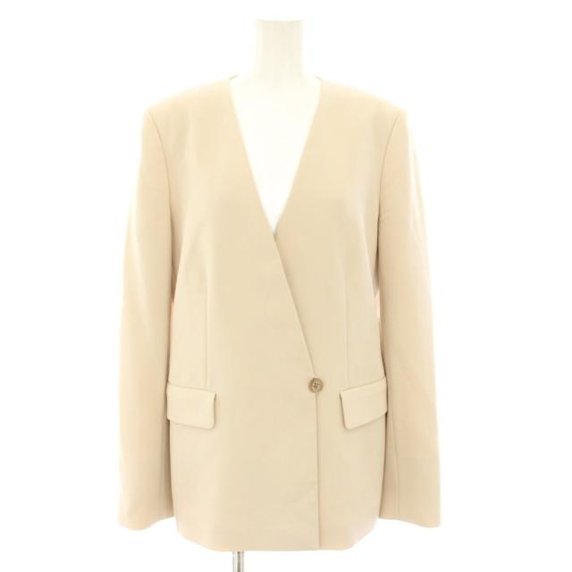 【中古】セオリーリュクス 23SS LIVE2 BRITTA ノーカラージャケット 40 ベージュ 033104111310040 レディース