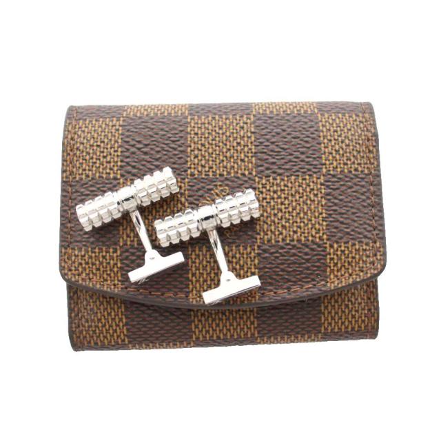 【中古】ルイヴィトン ブトンドゥマンシェットディジット カフス モノグラム ケース ダミエ M66358 ■OH メンズ