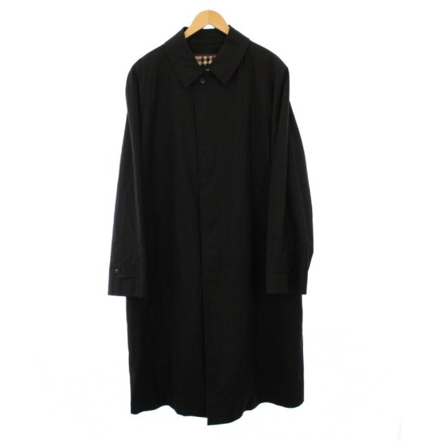 【中古】バーバリー ロンドン トレンチコート ステンカラーコート アウター ロング ノバチェック ライナー付き 黒
