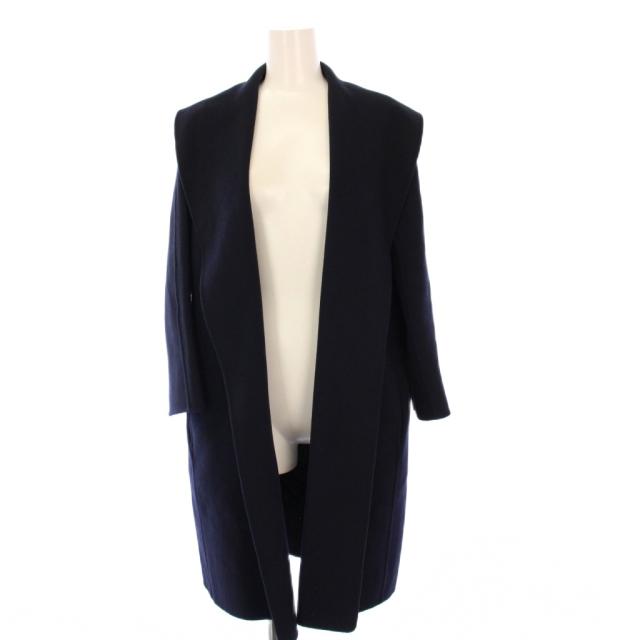 【中古】Sマックスマーラ 'S Max Mara CUCITO AMANO ガウンコート ショールカラーコート アウター ロング 36 ネイビー