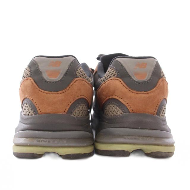 【中古】ニューバランス ローカットスニーカー シューズ 厚底 ロゴ メッシュ 切替 US9.5 27.5cm 茶 U2010ANV